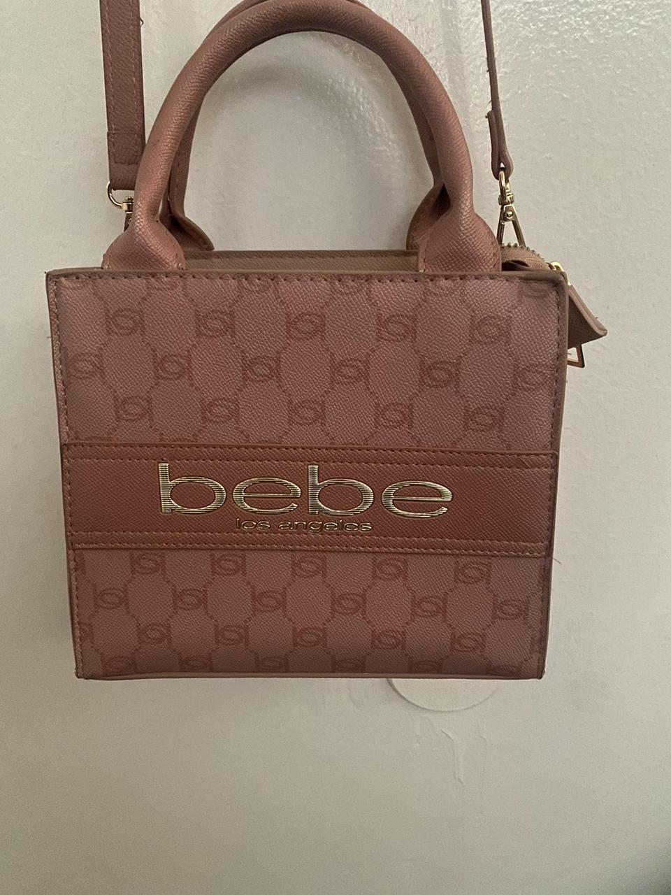 Pink bebe hangbag retractable straps 3 pockets inside - Depop