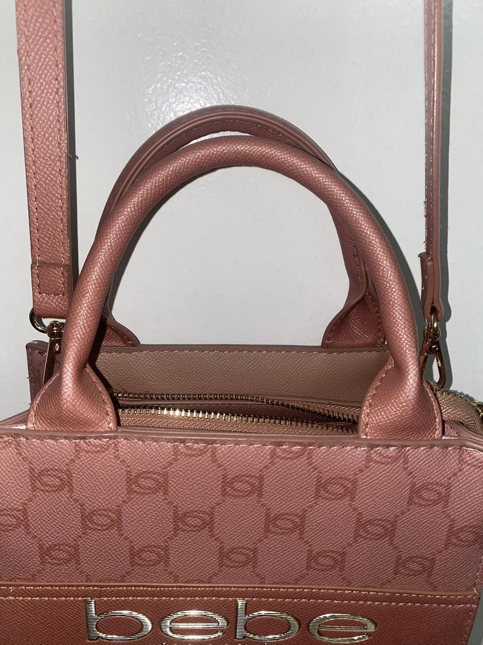 Pink bebe hangbag retractable straps 3 pockets inside - Depop