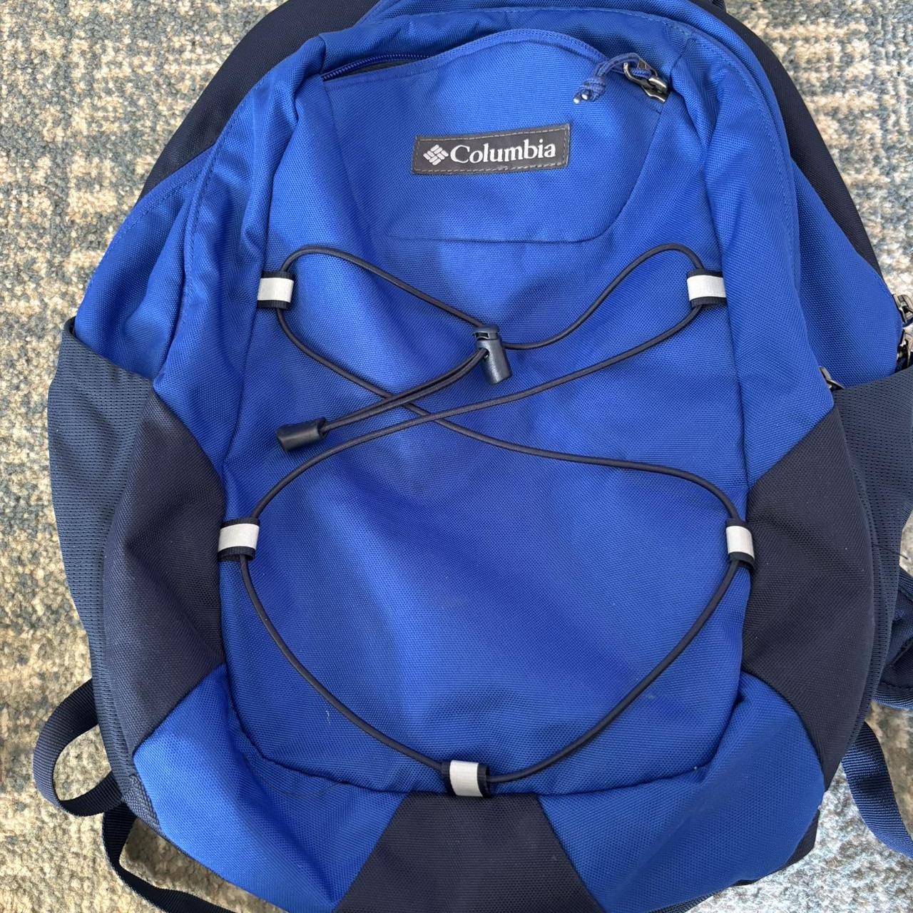 Blue and black Columbia backpack #outdooradventures... | Depop