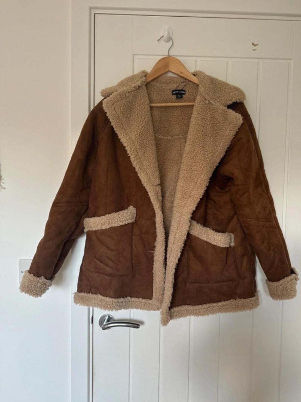 Brown Borg jacket, never worn - Depop
