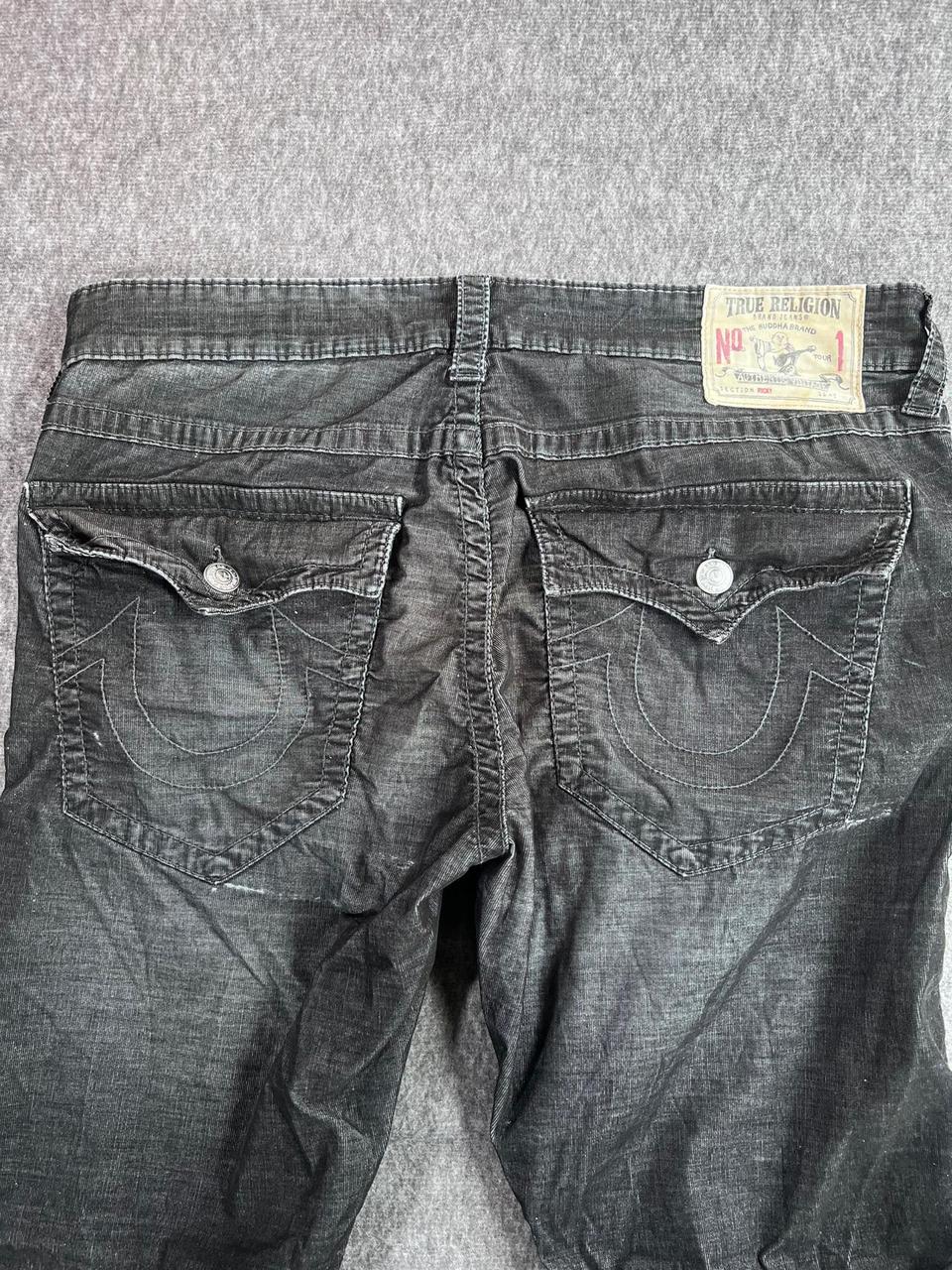 True Religion Men's Bleached Pants - Black/Grey - 36"… - Gem