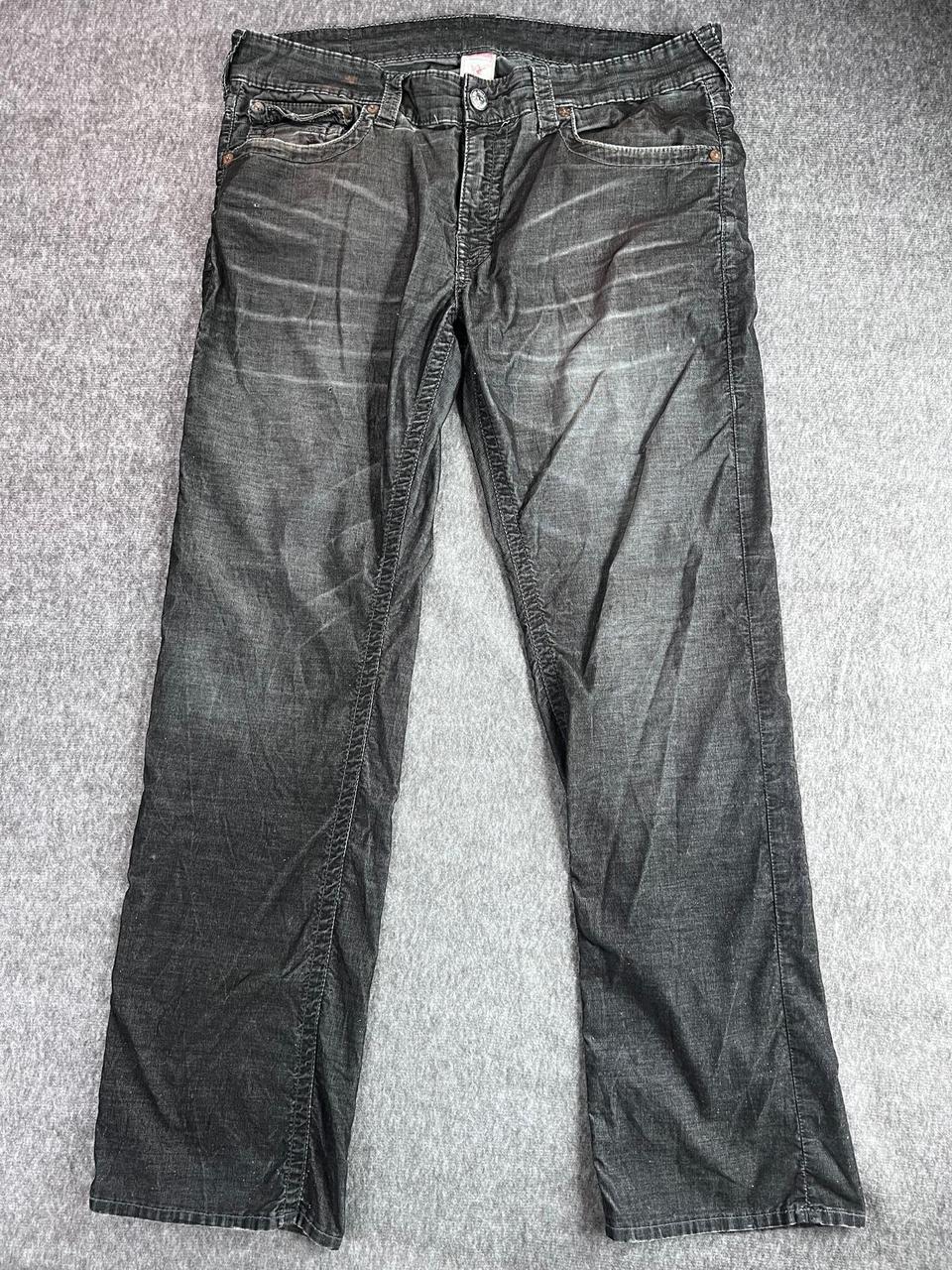 True Religion Men's Bleached Pants - Black/Grey - 36"… - Gem