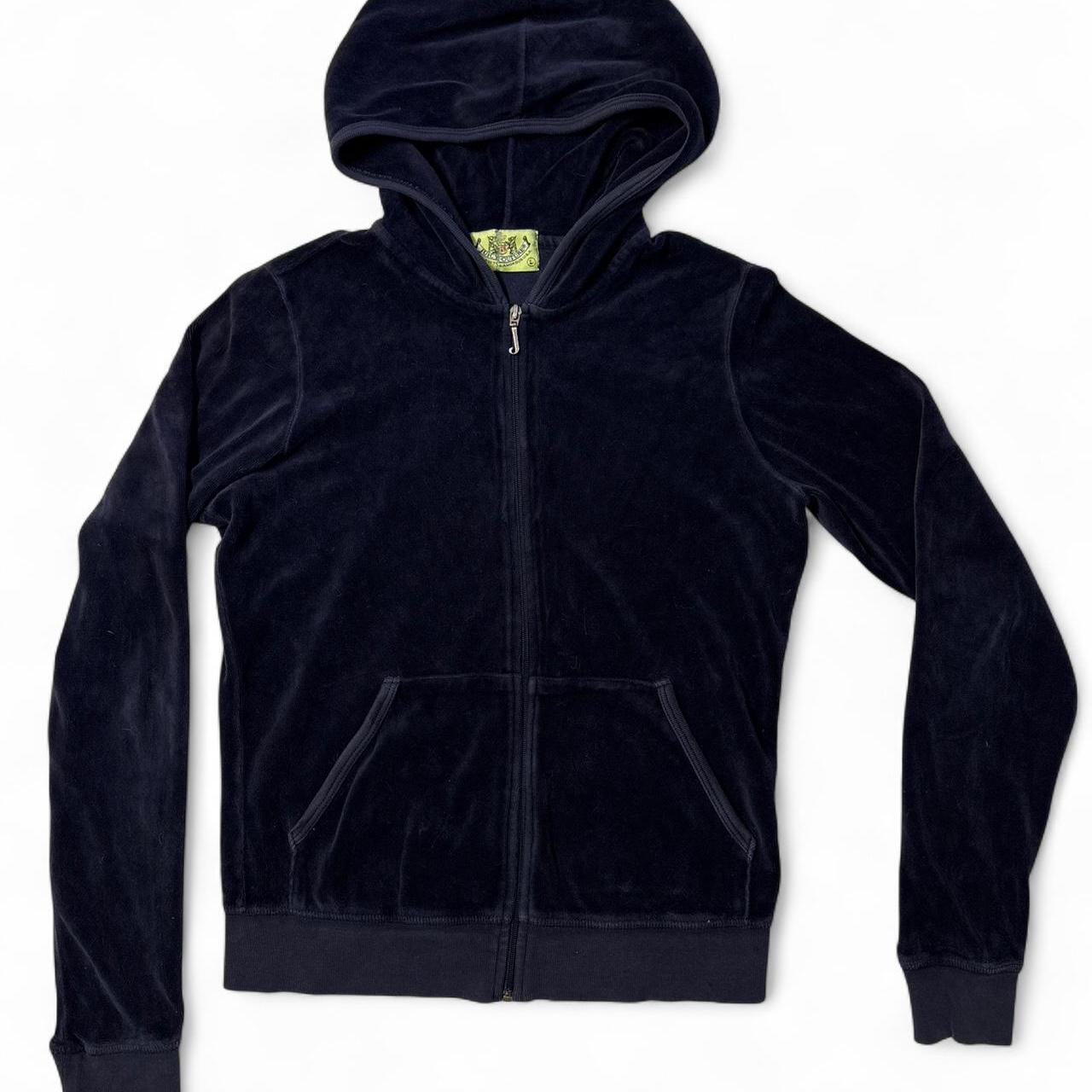 Navy blue Juicy Couture velour zip up Size large... | Depop