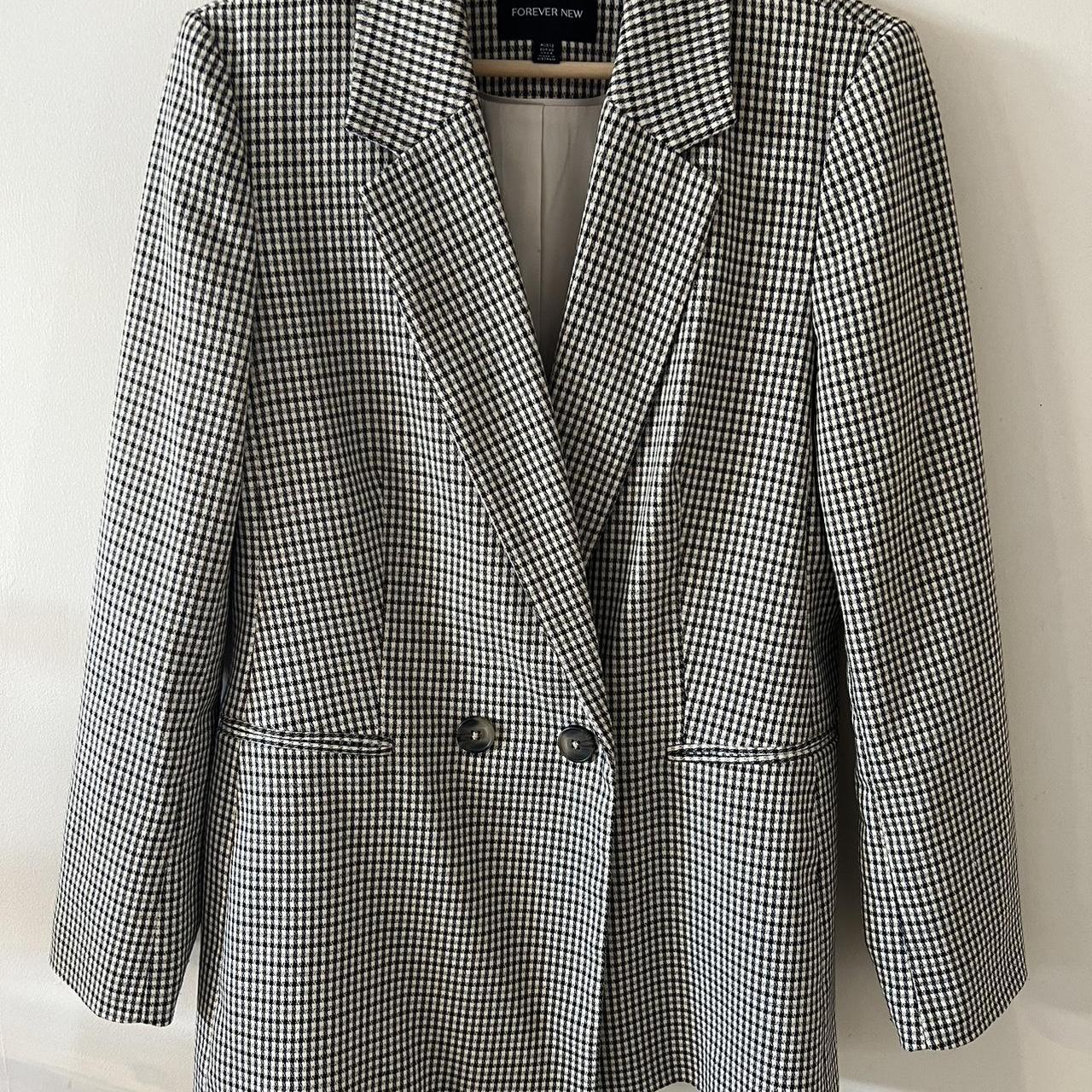 Forever New Melissa Check Double-Breasted... - Depop