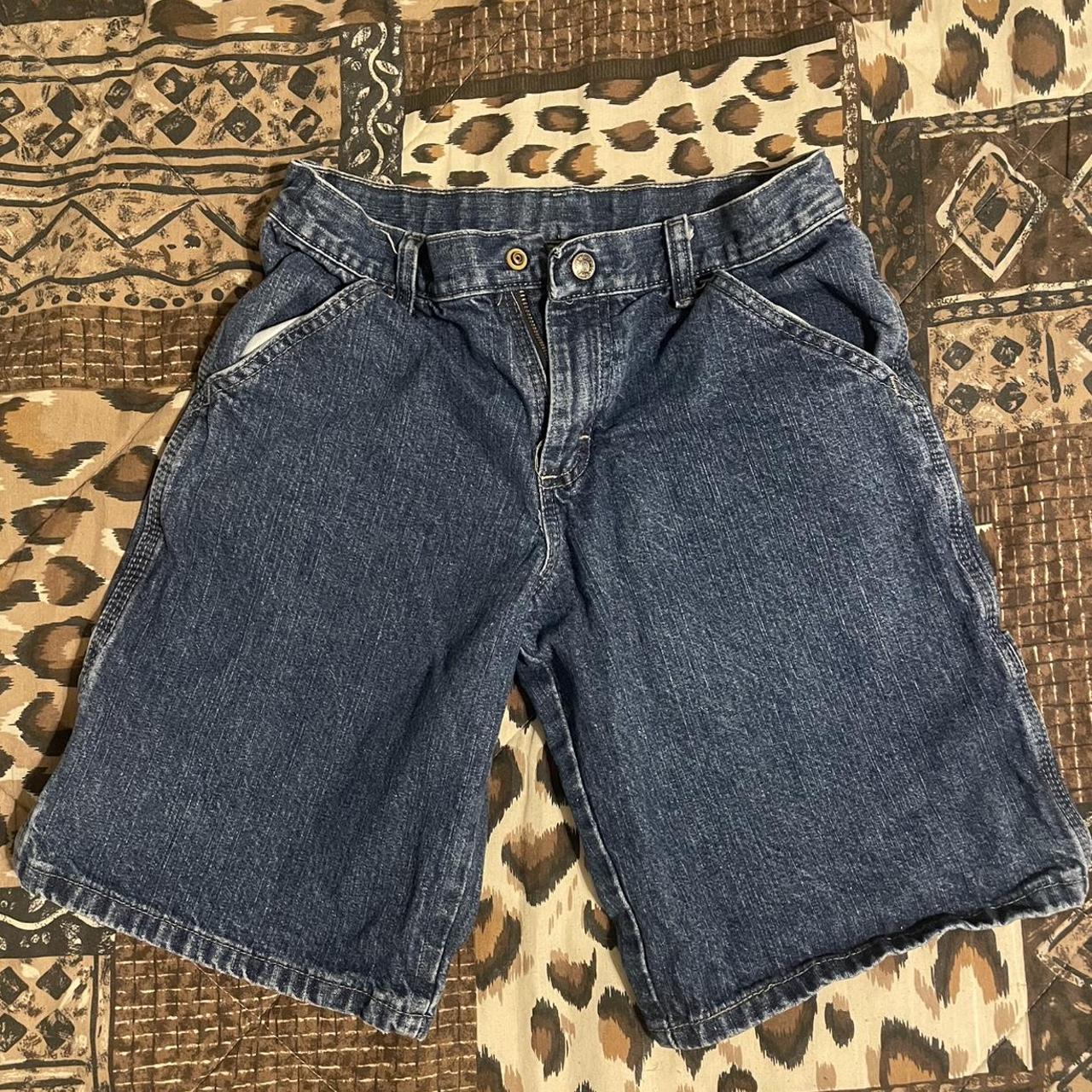 Snap-on button denim jorts Waist - 13 In Dm me... | Depop