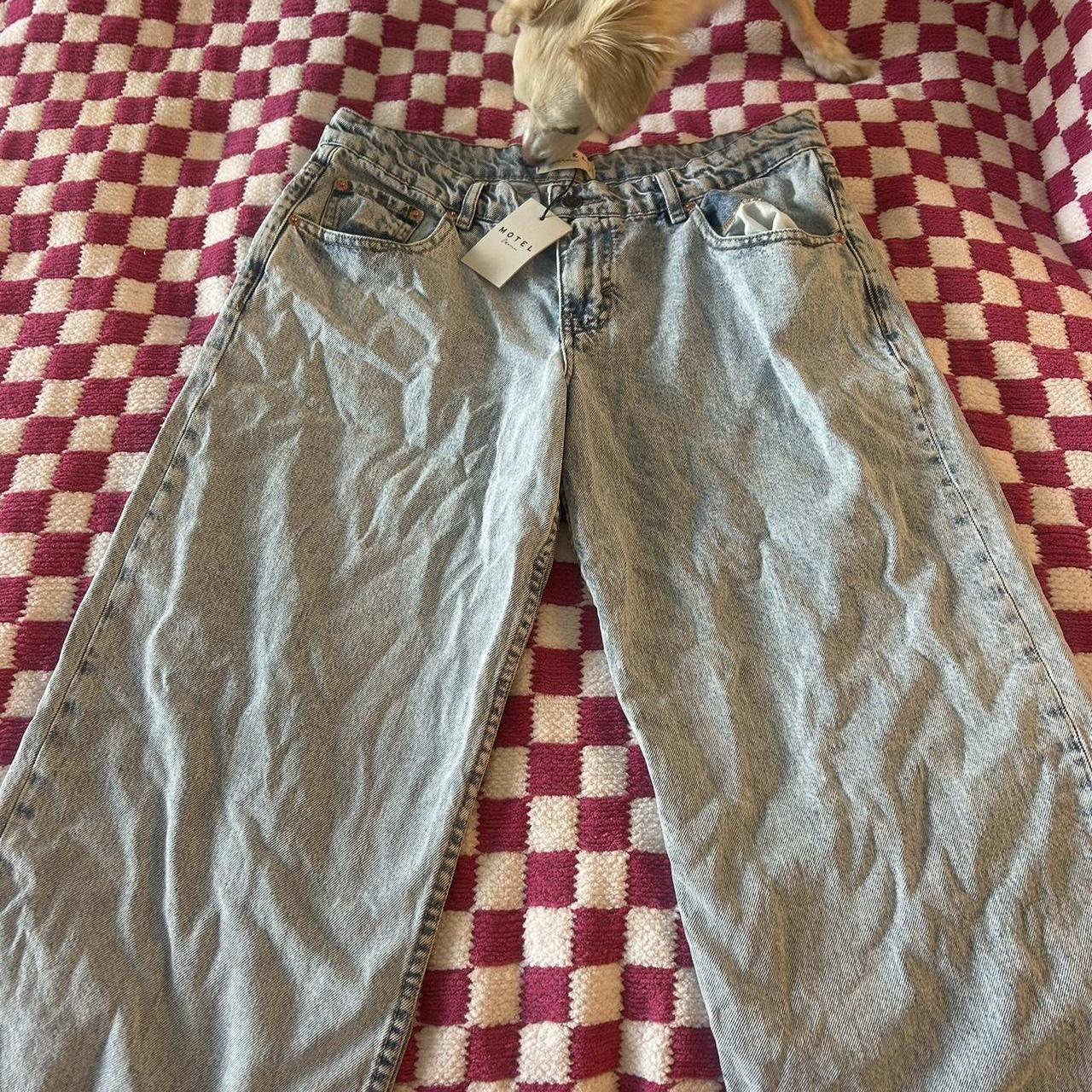 MOTEL- never worn low rise light wash jeans L30 W32 | Depop