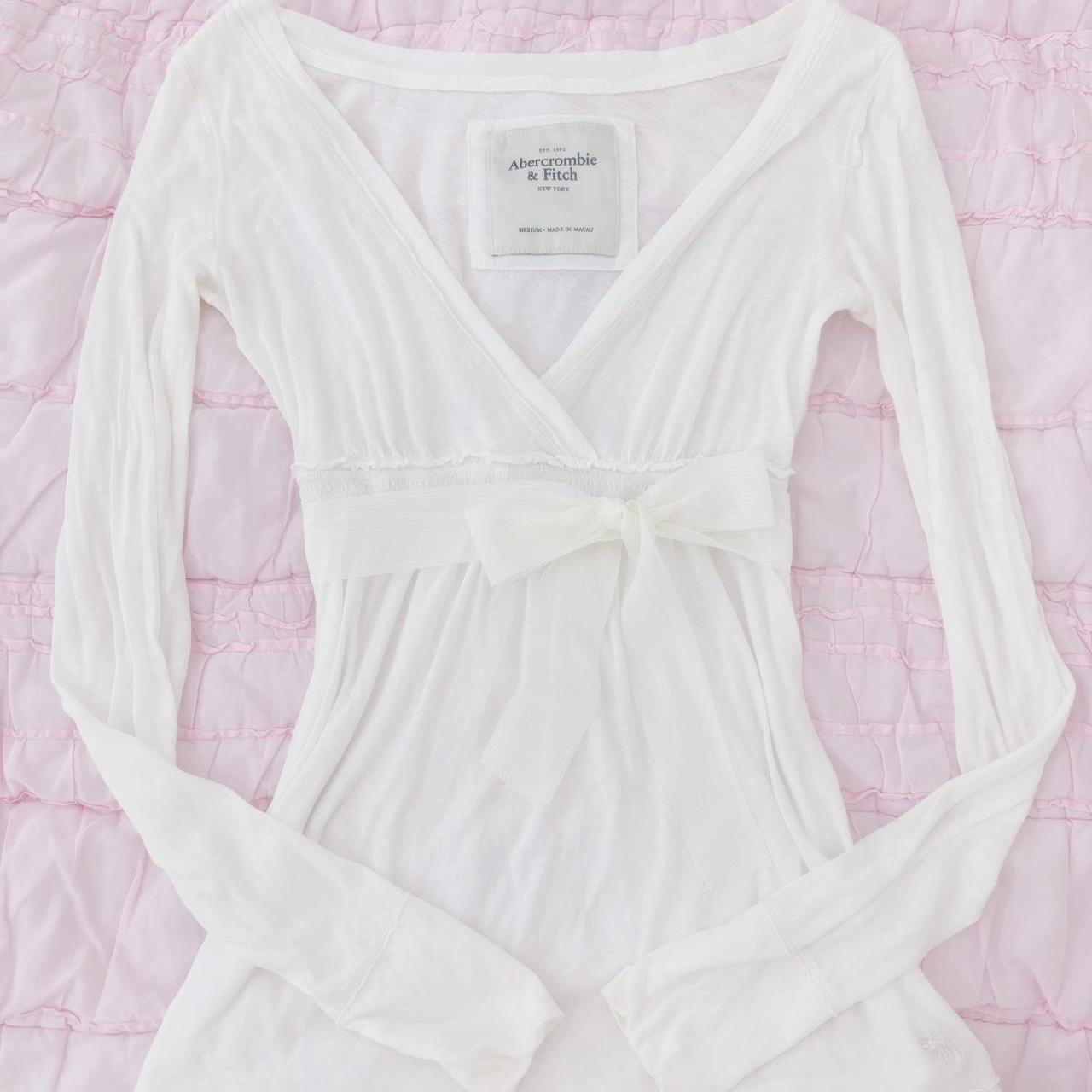 rare abercrombie babydoll white angelic ballerina... | Depop