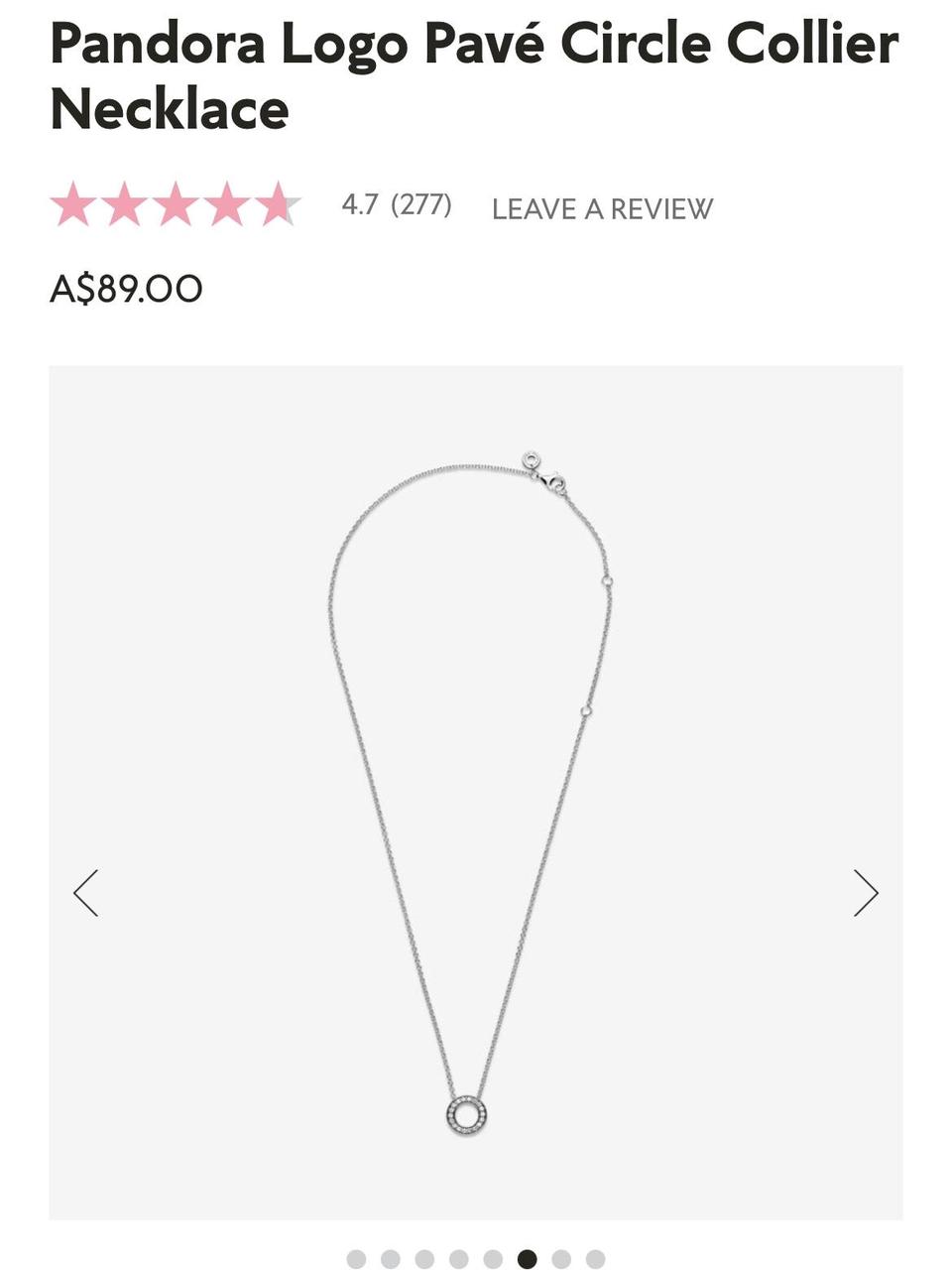 Pandora Logo Pavé Circle Collier Necklace Comes... - Depop