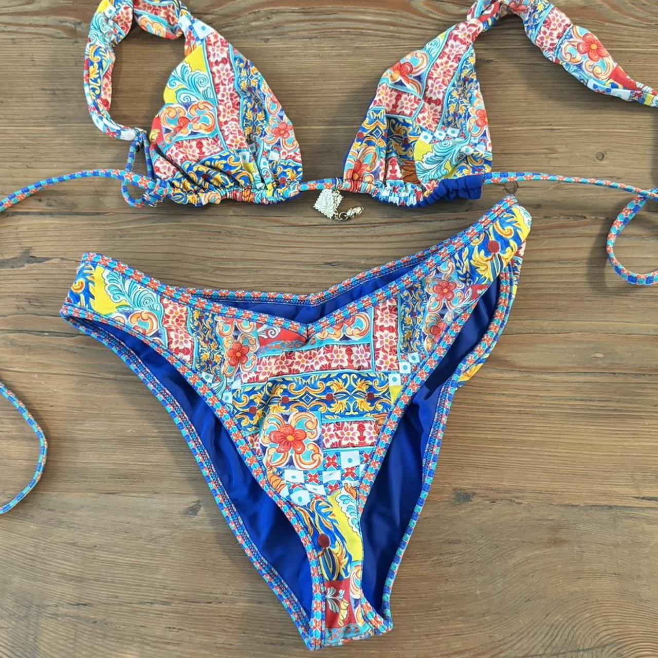 Bydee swim bikini Medium top medium bottom Worn 2x | Depop