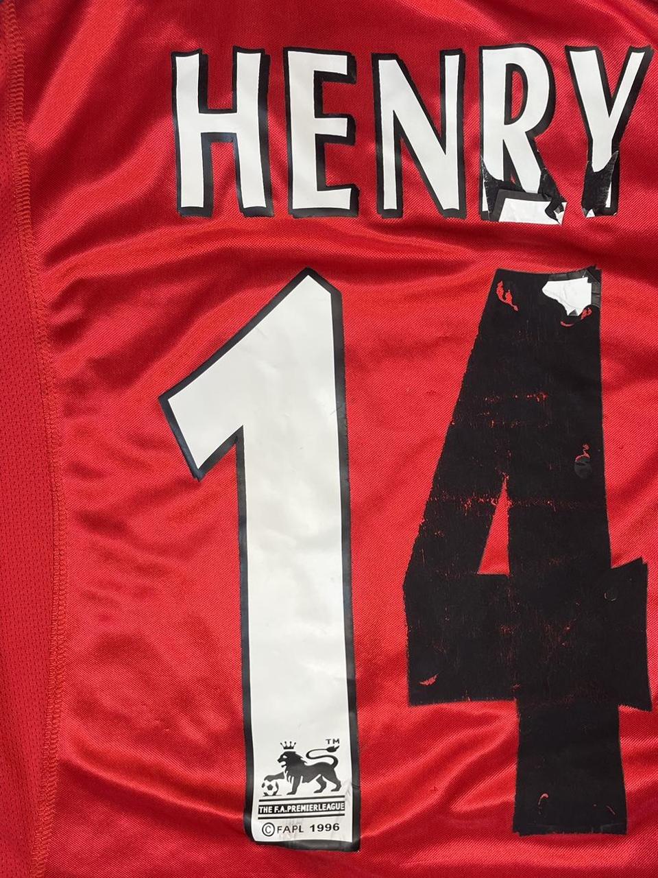 Thierry Henry 14 Dreamcast retro Arsenal home shirt... - Depop