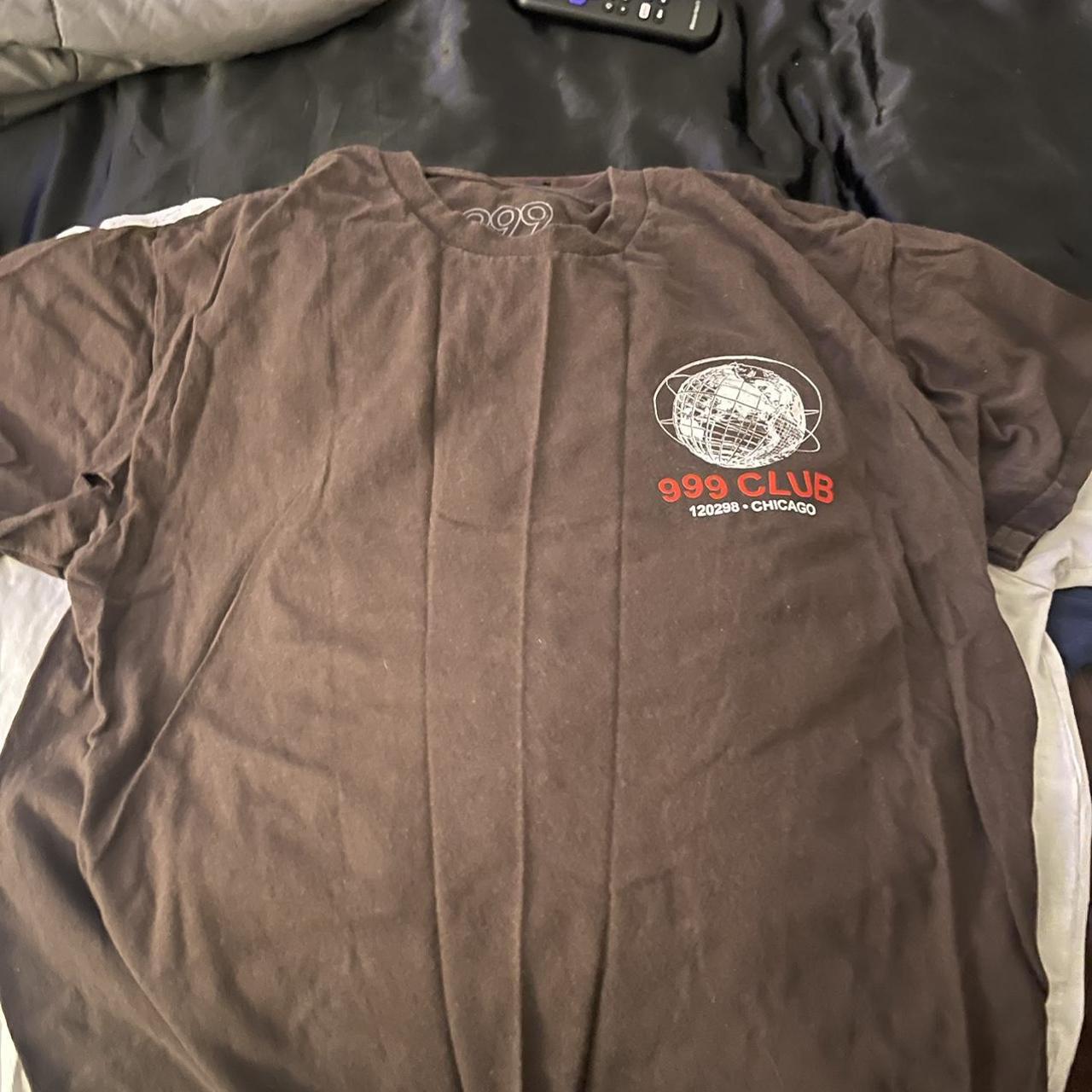 999 Club brown and white tshirt Size medium Check... - Depop