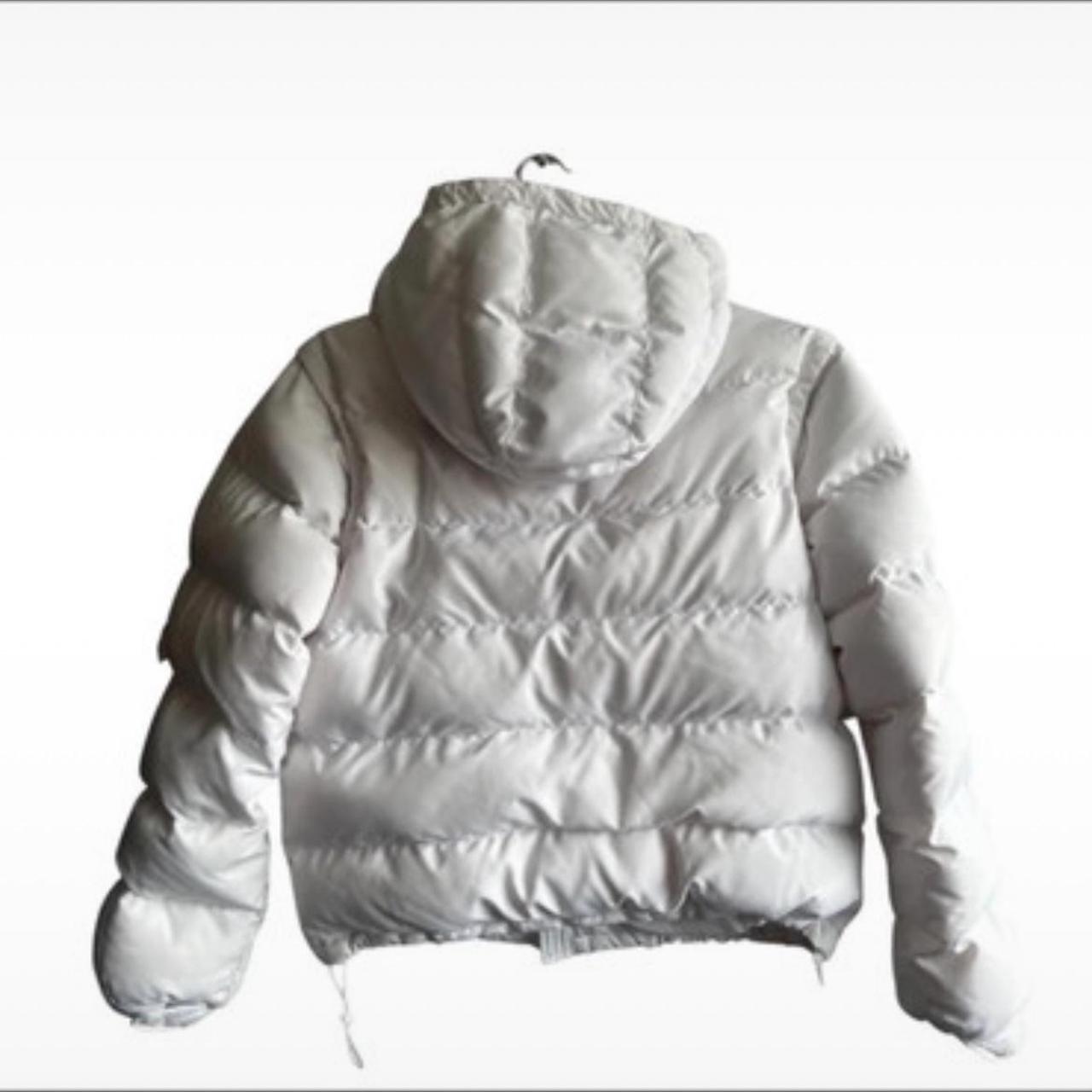 White corvidae puffer White puffer jacket with... | Depop