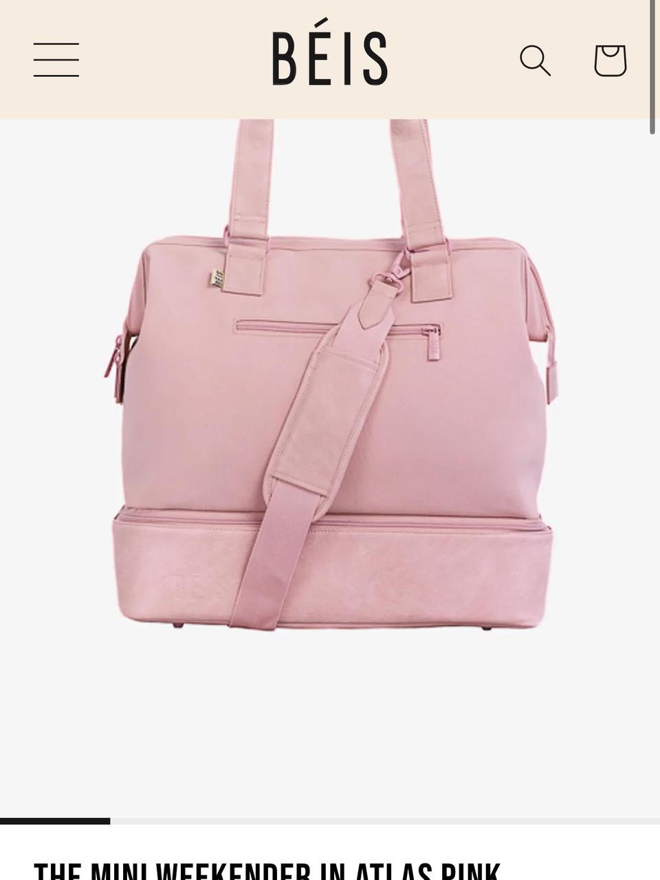 BEIS mini weekender bag in atlas pink Laptop... - Depop