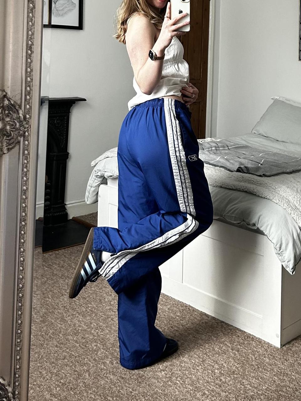 Vintage reebok stripe wide leg trackies ️ Great... - Depop