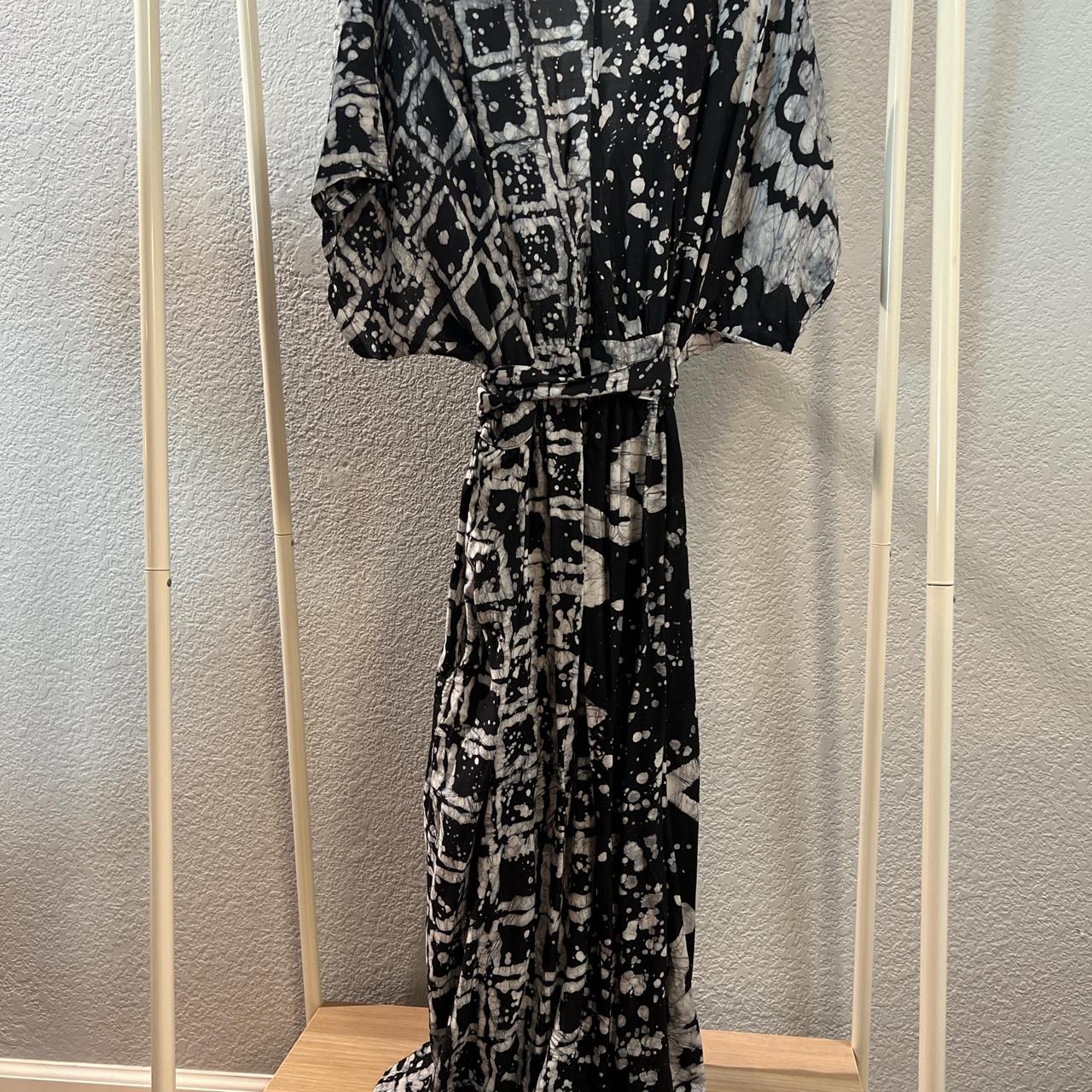 Osei-Duro black and white wrap-dress. Size large.... | Depop