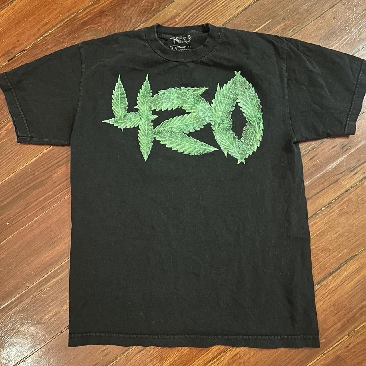 Black & green 420 weed shirt #skater black, green,... | Depop