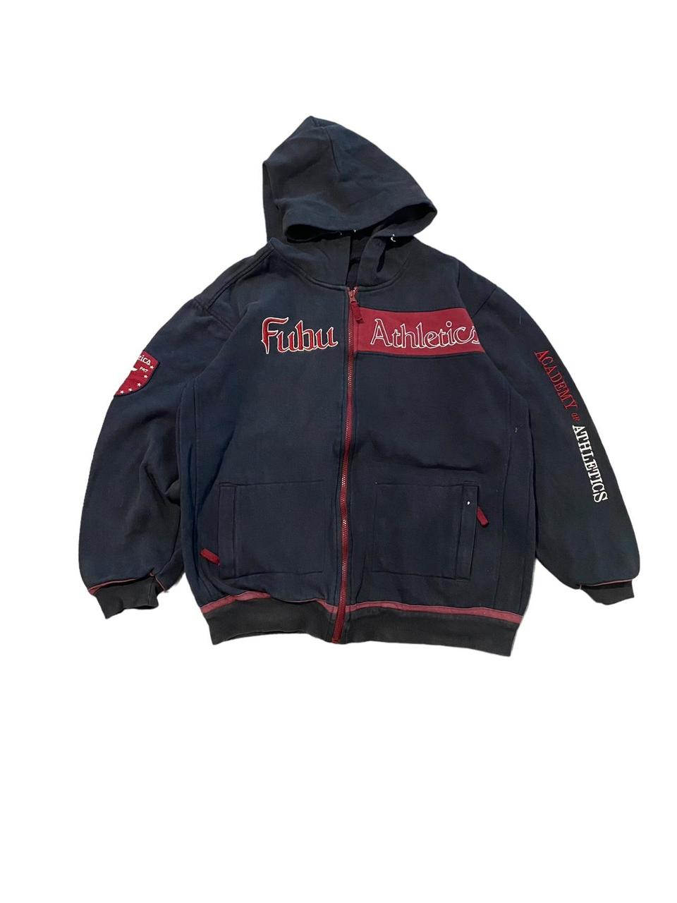 Vintage y2k fubu hoodie skater wear baggy fit size... - Depop