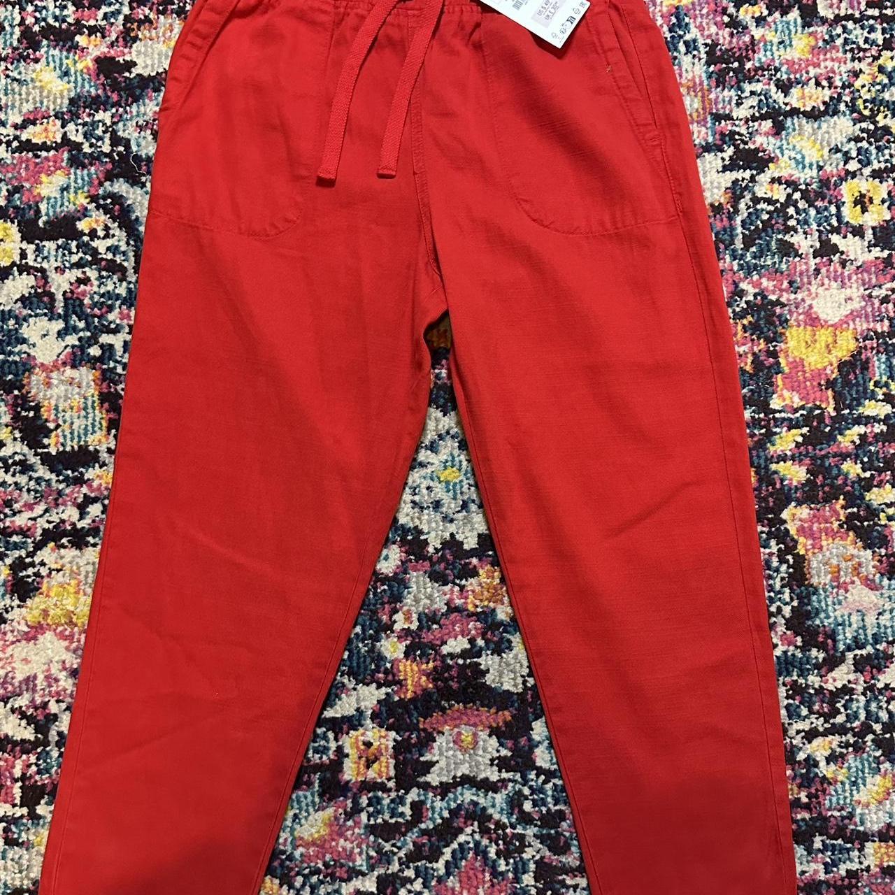 NWT Red Zara drawstring pants... | Depop