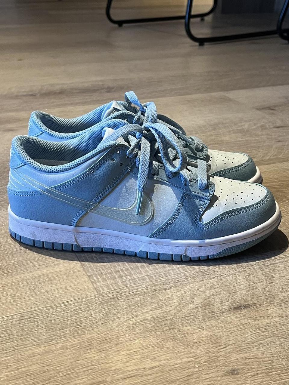 baby blue Nike Dunks -size: US 6.5 Y (US size 8 in... - Depop