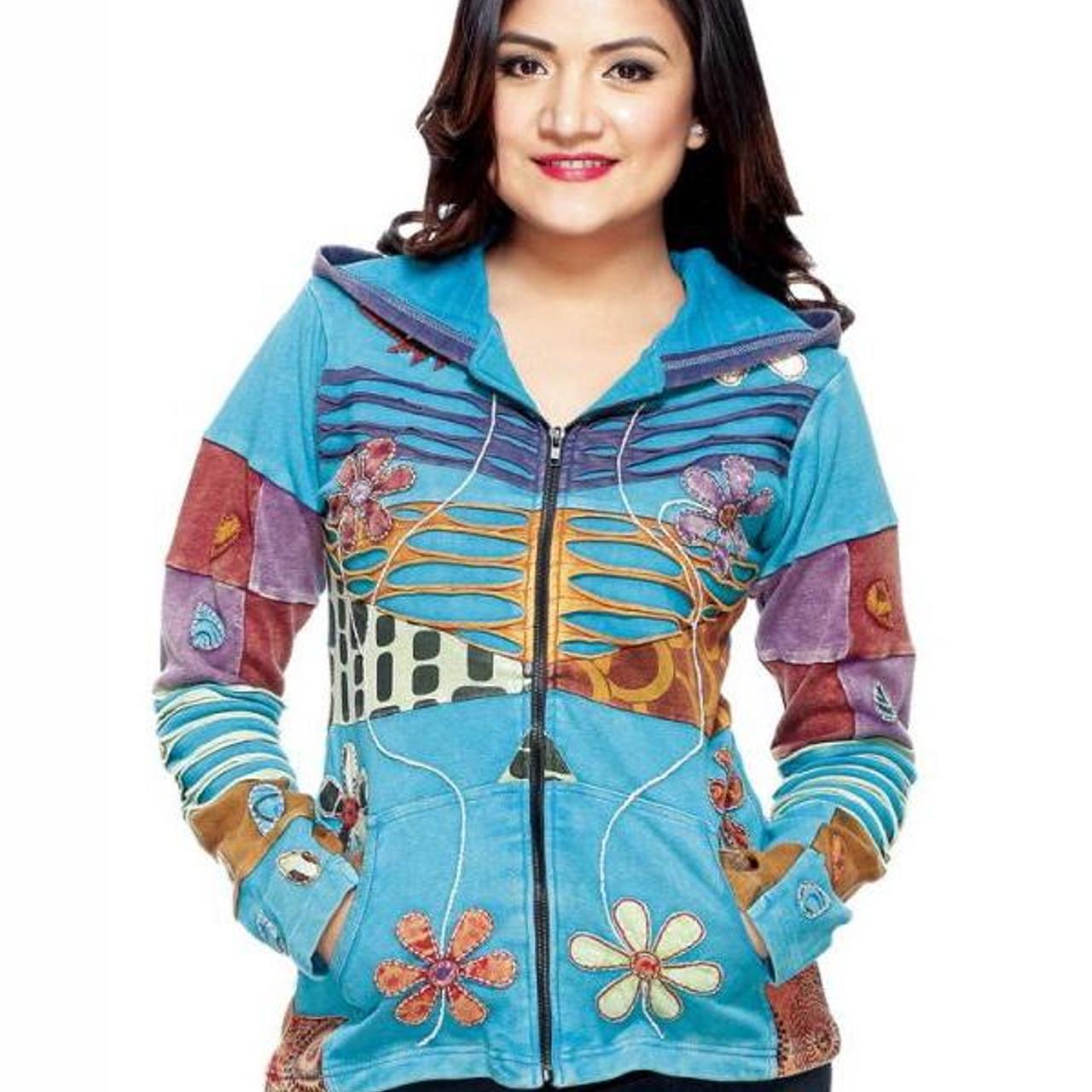 Vintage Rising International 100% Cotton Zip Up... - Depop