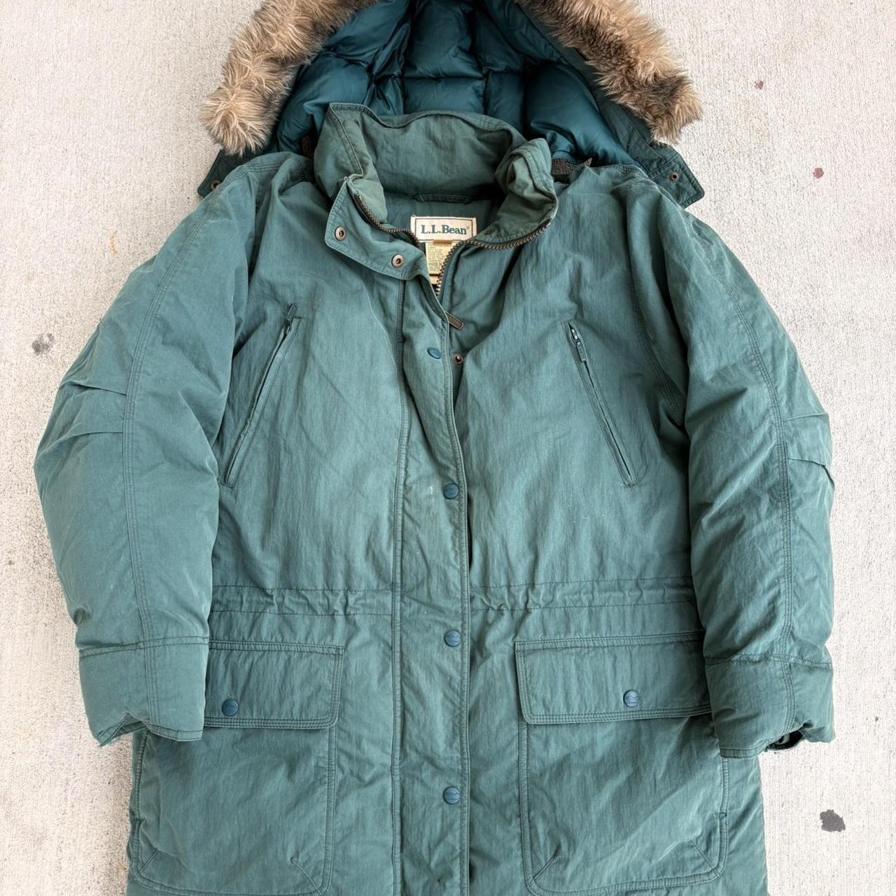Vintage L.L. Bean Goose Down Parka w/ hood Size... | Depop