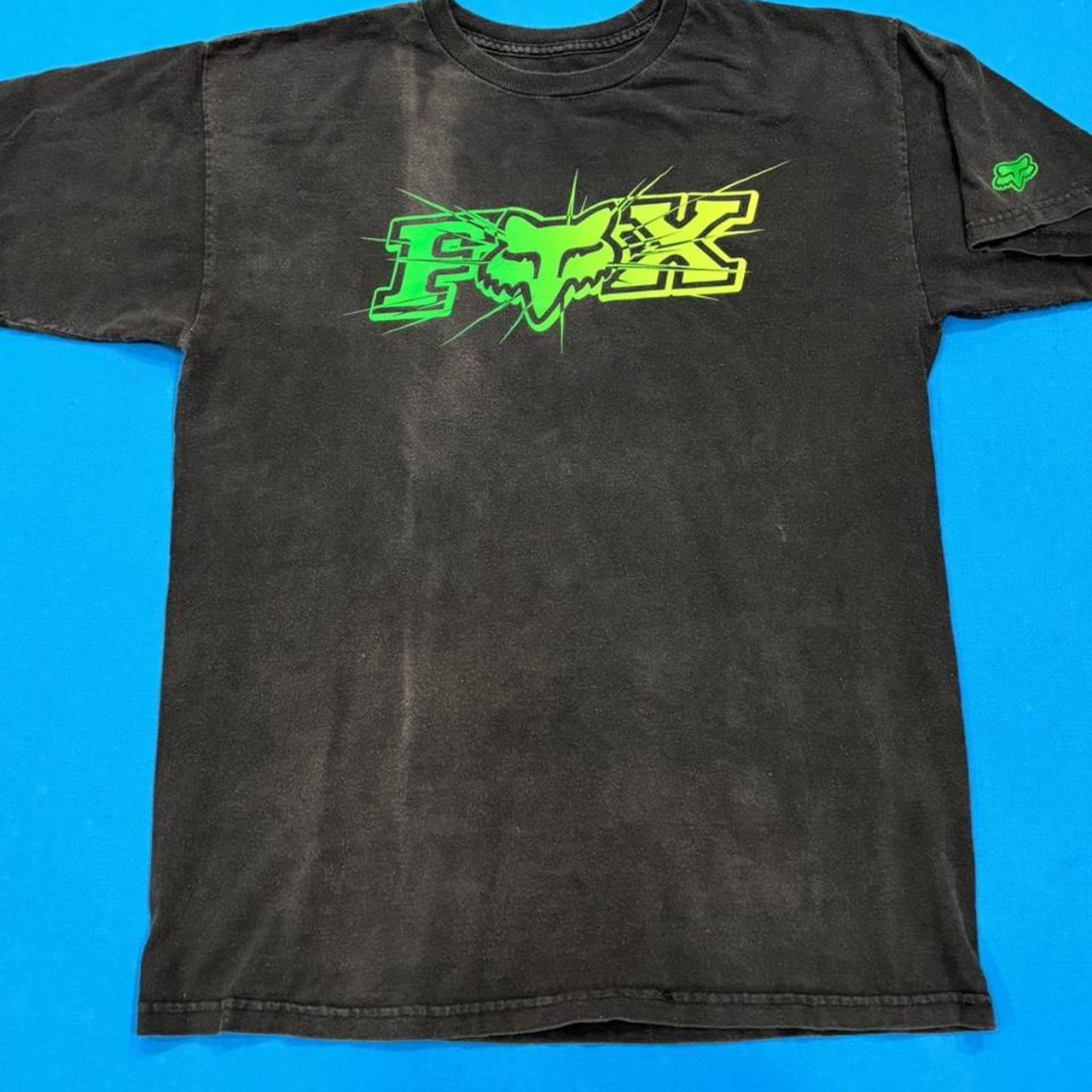 Black and green Fox Racing tee. throw me offers i... | Depop