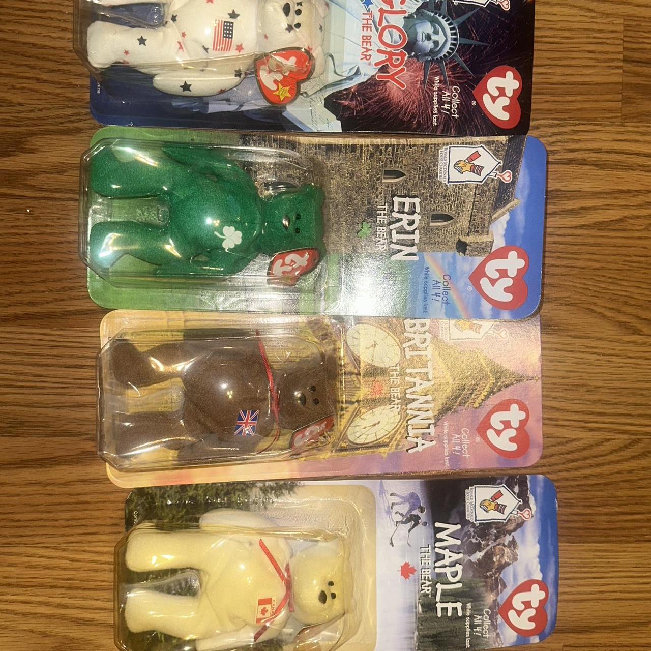 Set of 4 vintage MINI Ty Beanie Babies - Erin,... | Depop