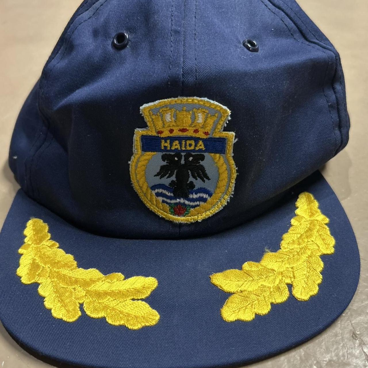 Vintage 80s–90s HMCS Haida Naval Snapback Hat –... | Depop
