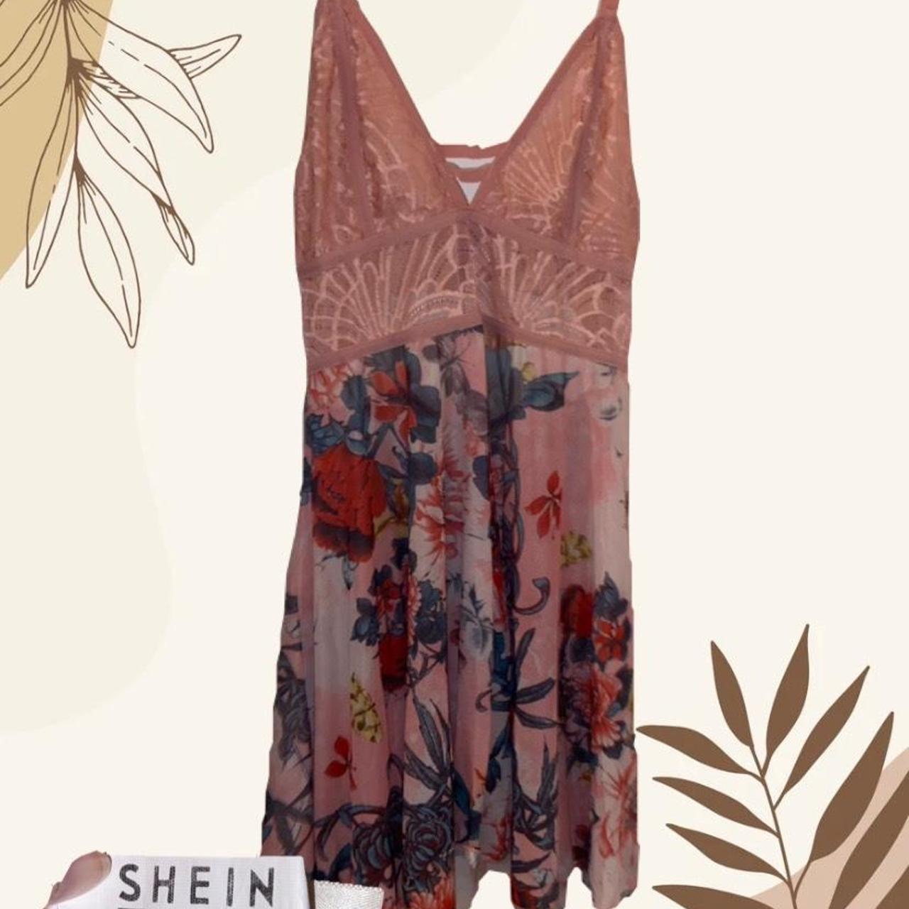 Women’s Sheer Floral Lingerie SHEIN / 1XL | Depop