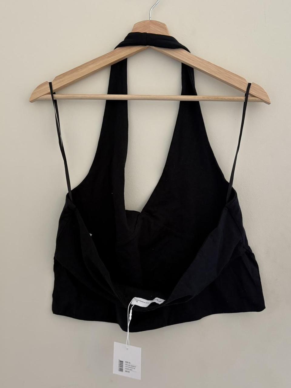 Brand new, never worn tags still on. Black halter... - Depop