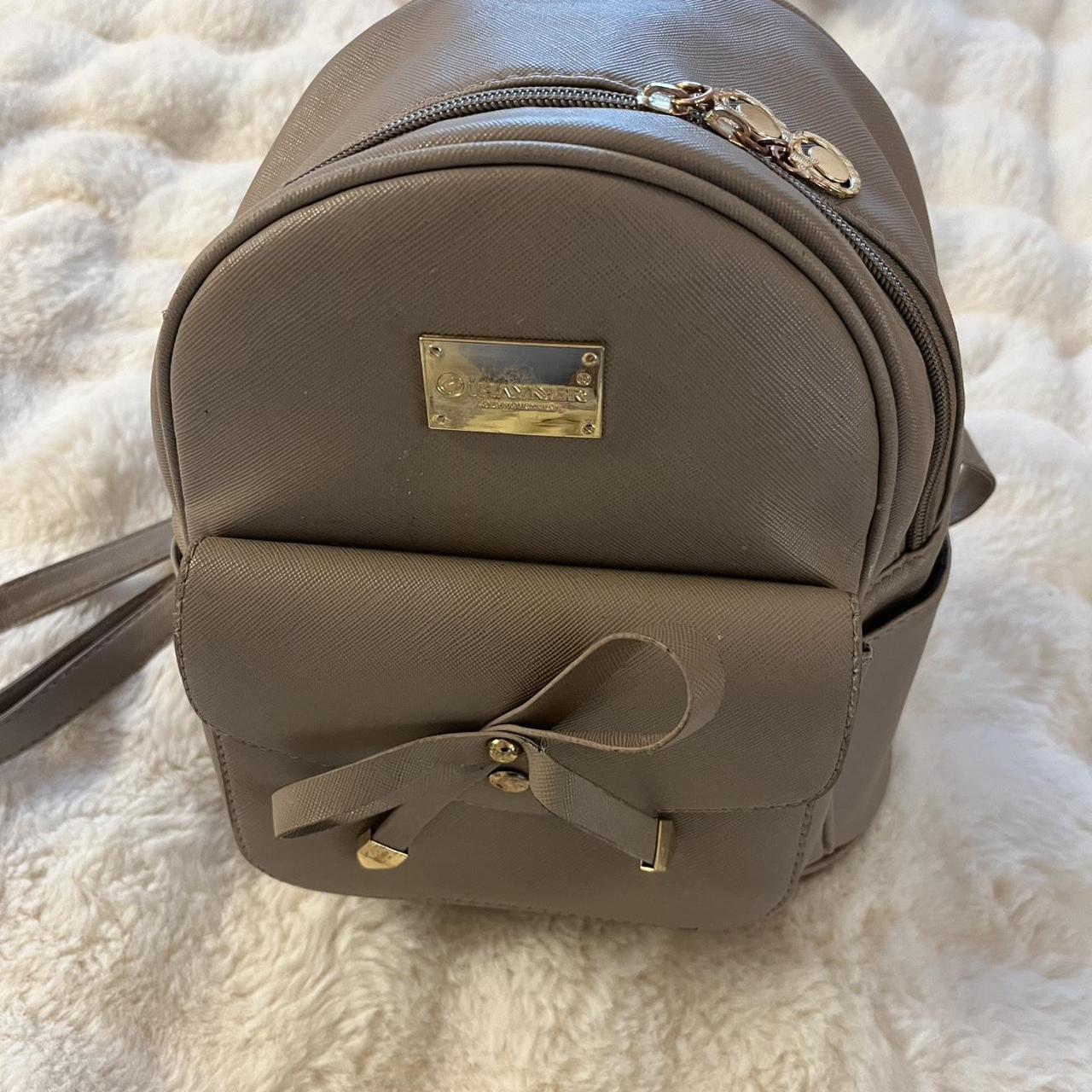 tan mini backpack