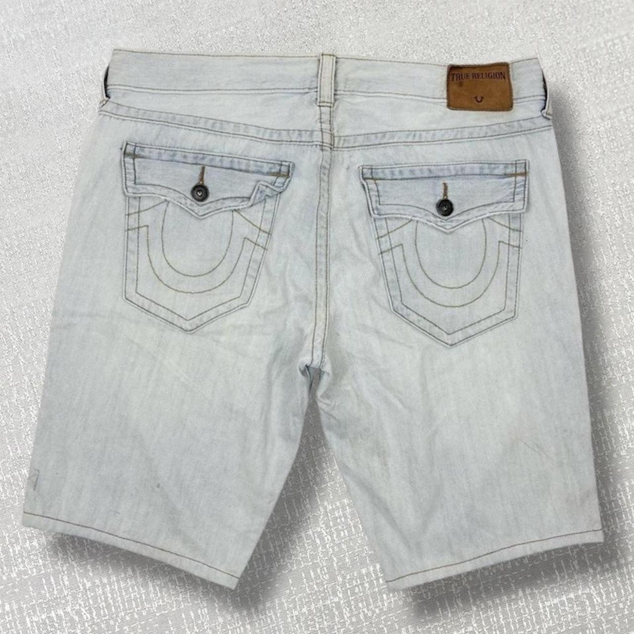 Light blue 2000s True Religion “Ricky” shorts.... | Depop