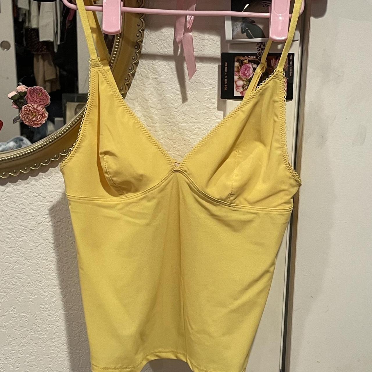 yellow lightweight cami from urban never worn size... | Depop