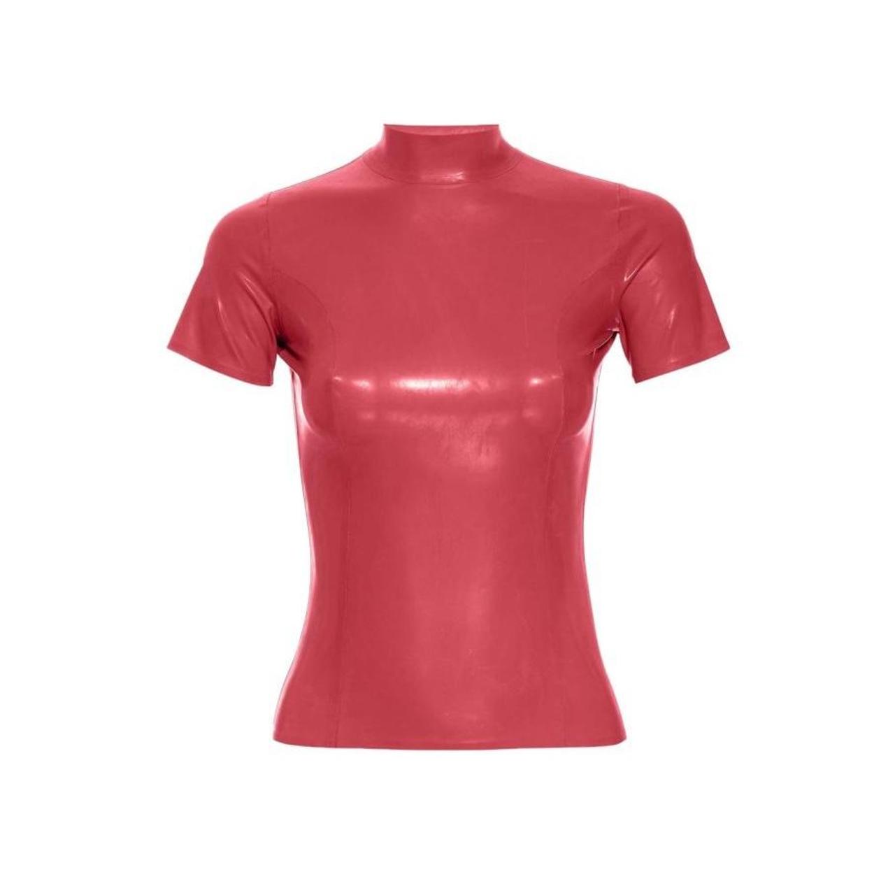 Miaou Strawberry Frankie Tee Latex Top Worn once... | Depop