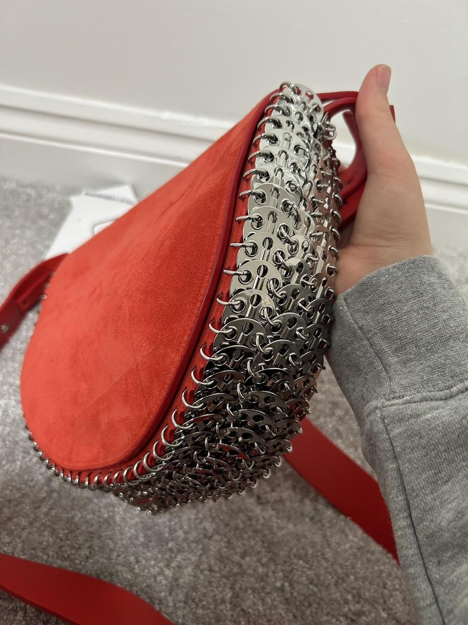 Pack Rabanne Red Leather Cross Body Bag New with... - Depop