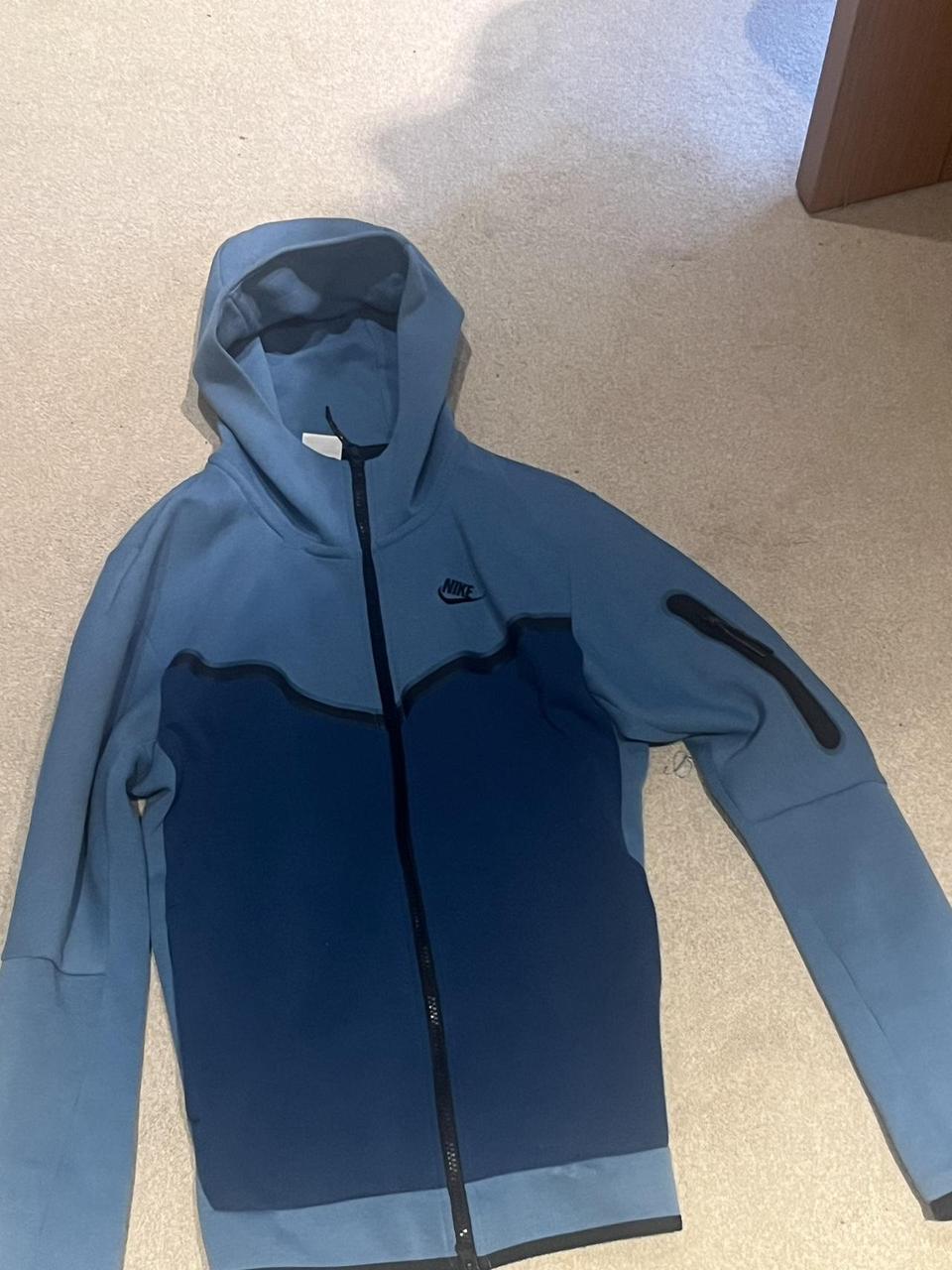 blue nike tech fleece size S very comfy very nice fit - Depop