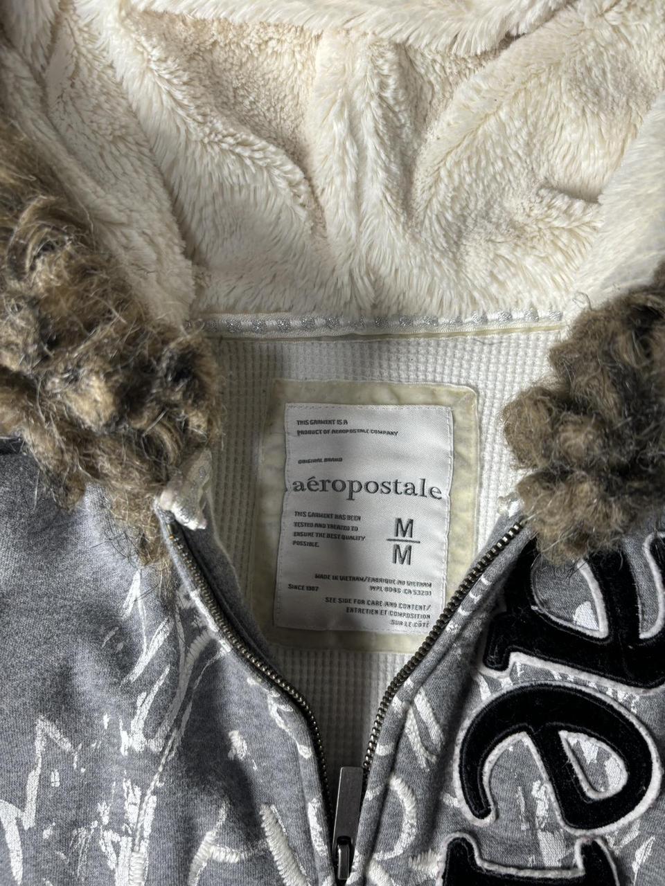 Early 2000s original Aeropostale zip-up hoodie with... - Depop