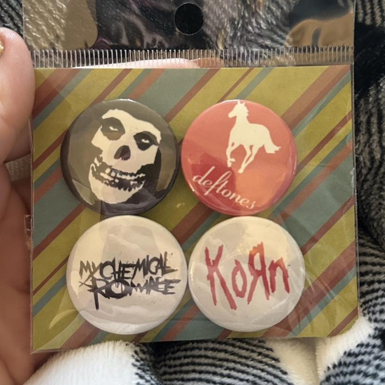 4 pack of assorted band pins (1.25 inch) misfits... | Depop