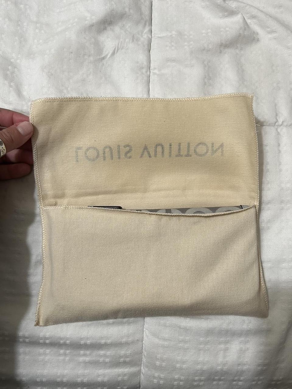 louis vuitton wallet dust bag -it’s a little wet bc... - Depop