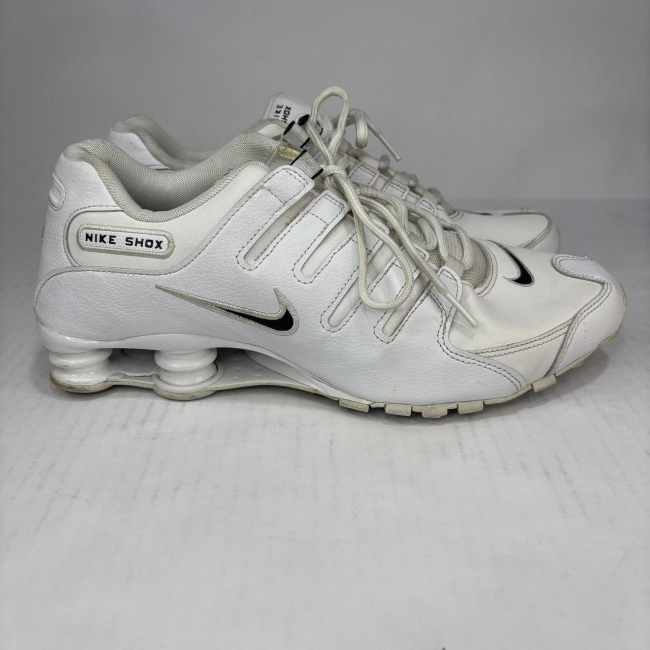 Nike Shox Running Athletic Shoes 'White Black'... | Depop