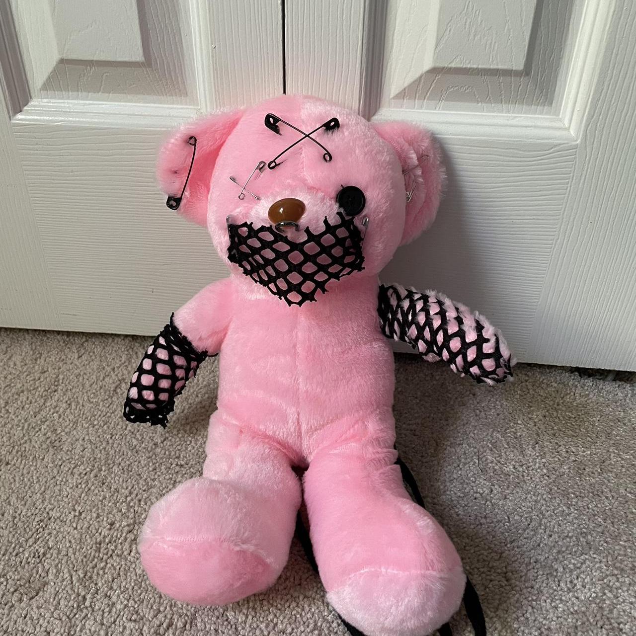 💗HANDMADE GOTH TEDDY BEAR BAG🖤 -I custom made this... - Depop