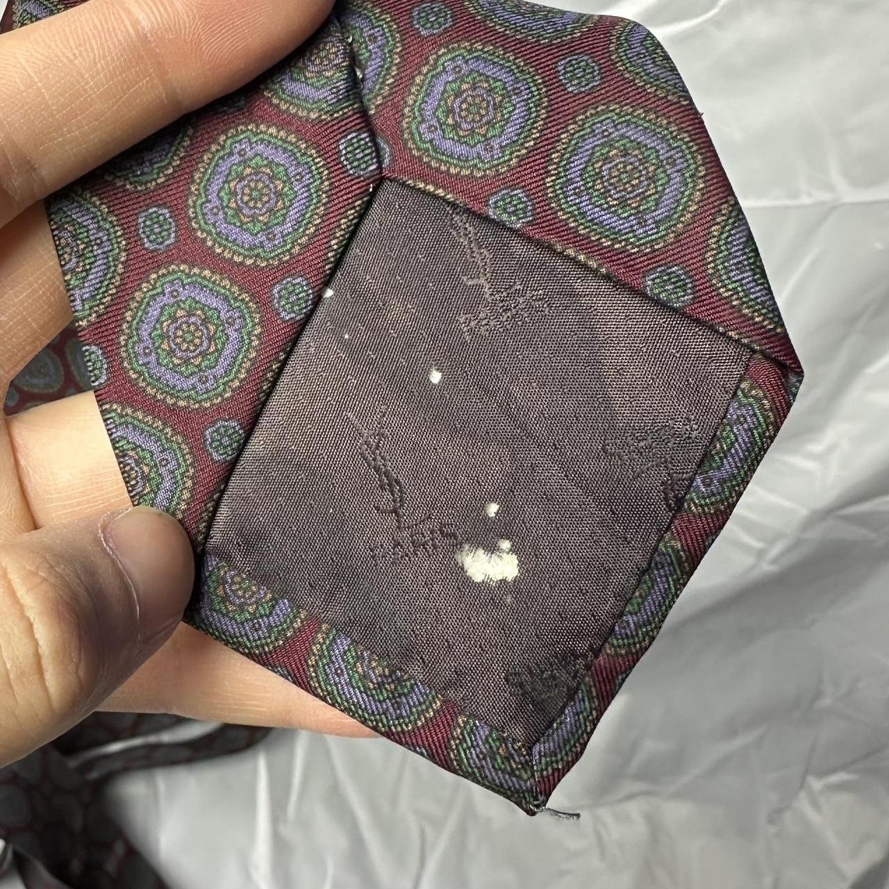 VINTAGE YVES SAINT LAURENT (YSL) PATTERN TIE SIZE:... | Depop