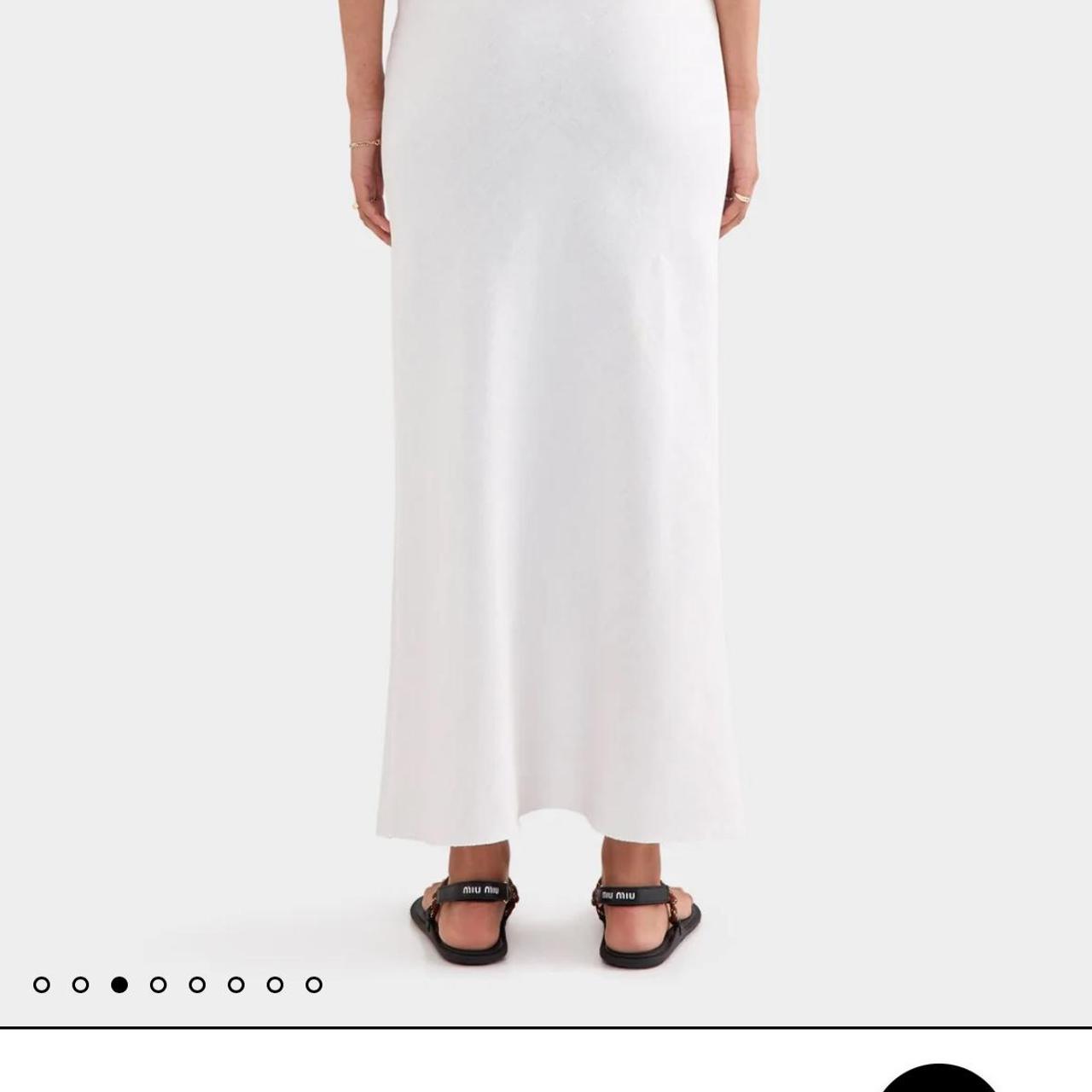 Venroy drawstring skirt white Size S #venroy... | Depop