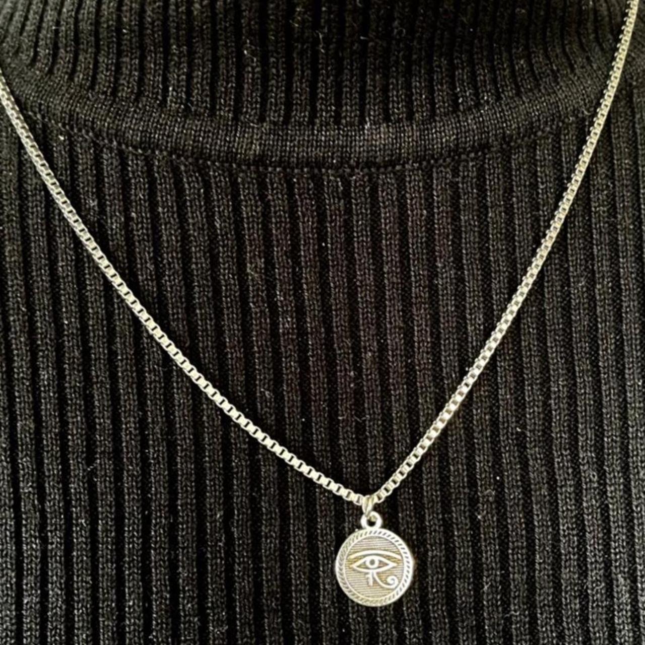 Horus Evil Eye Men's Chain Necklace. Material:... - Depop