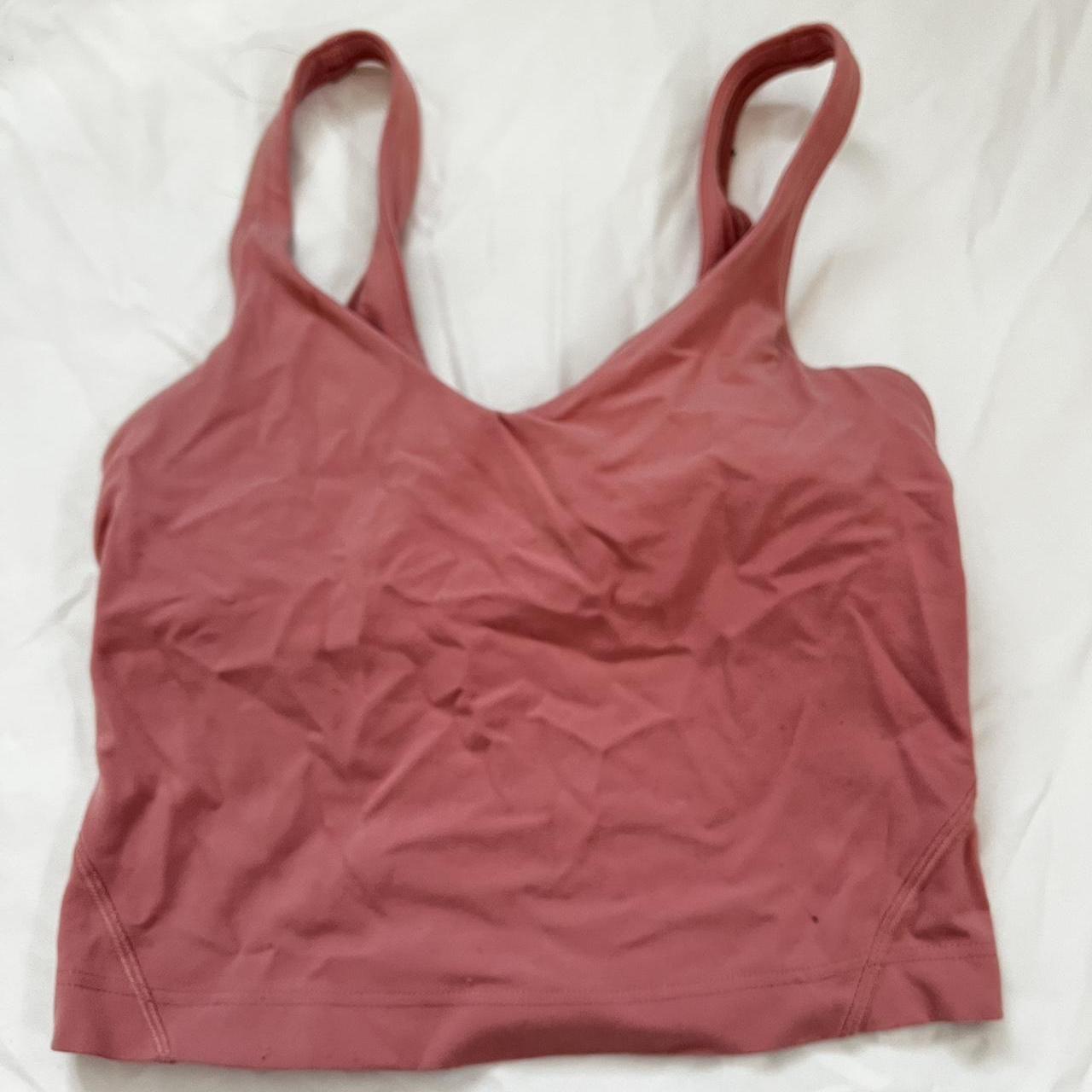 Lululemon Pink align tank Size 2 Worn... | Depop