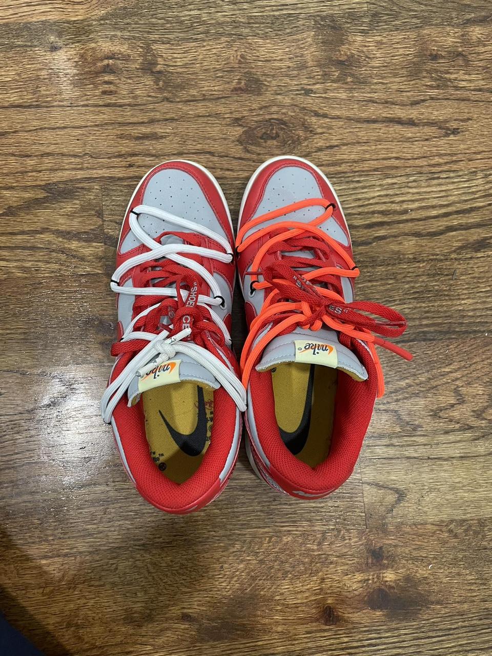 Off white Dunk low • University Red *Fairly... - Depop