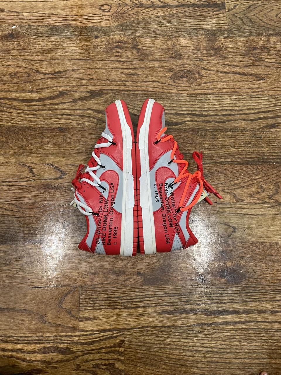 Off white Dunk low • University Red *Fairly... - Depop