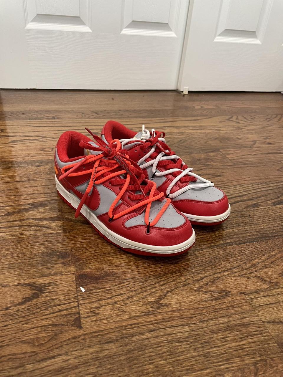 Off white Dunk low • University Red *Fairly... - Depop