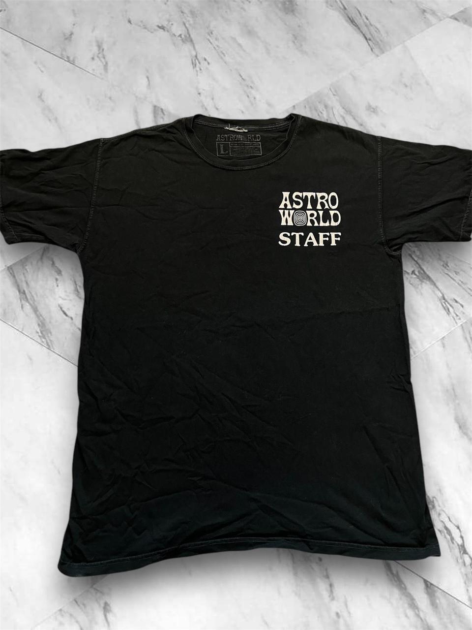 Travis Scott astroworld staff merch Size large Black... - Depop