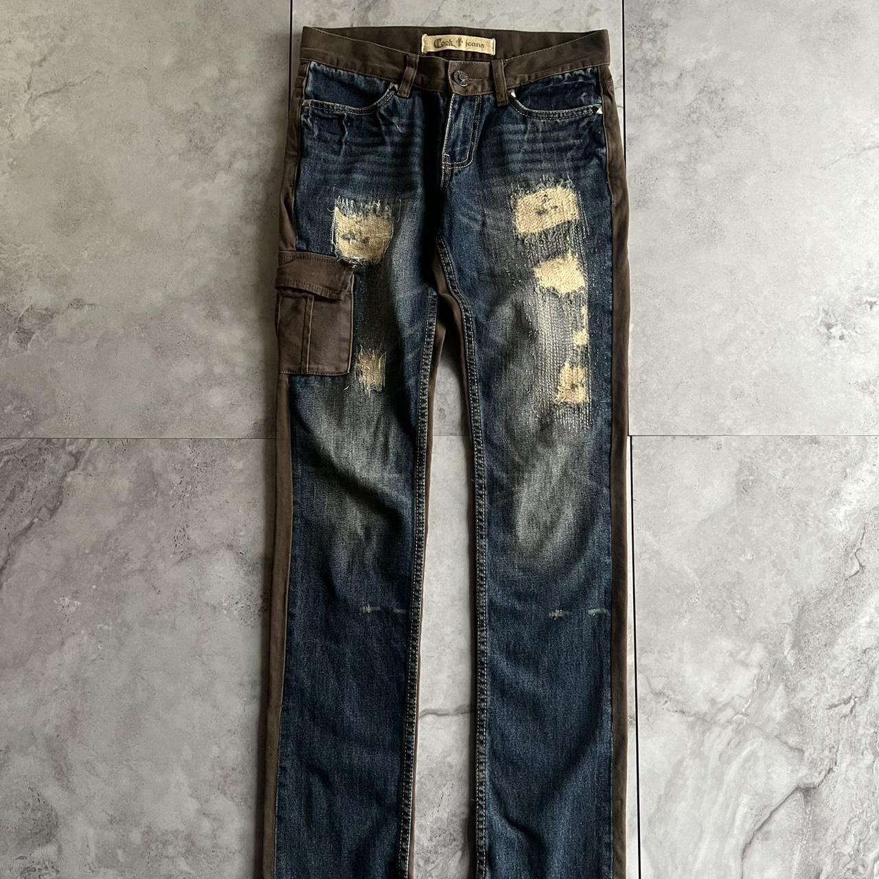 Cook Jeans Studded Hybrid Cargo Pocket Crash... | Depop
